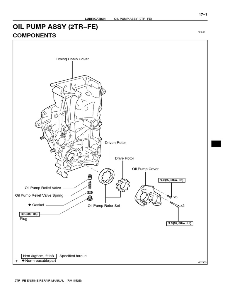2TR-FE Engine Oil Pump Assembly Guide | PDF