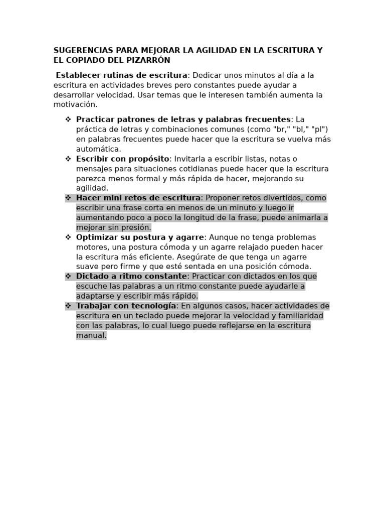 Establecer Rutinas de Escritura | PDF