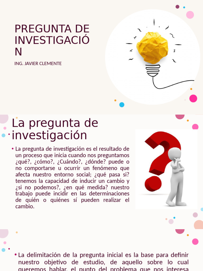 Pregunta de Investigación | PDF | Enseñando | Aprendizaje
