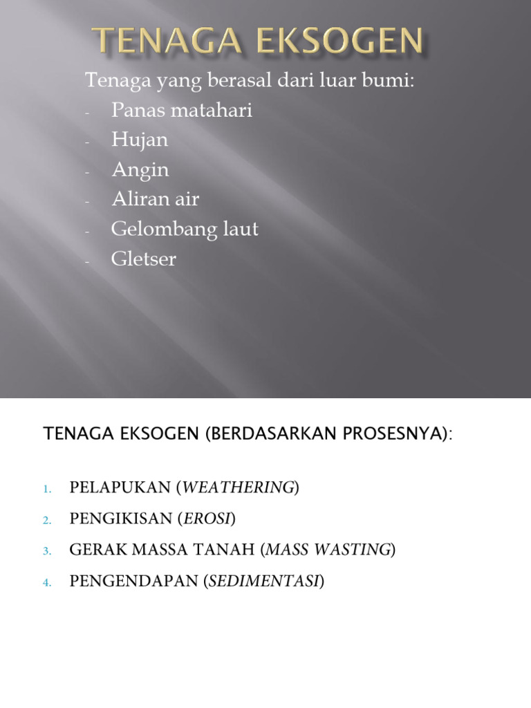 Proses Tenaga Eksogen dan Pelapukan Batuan | PDF