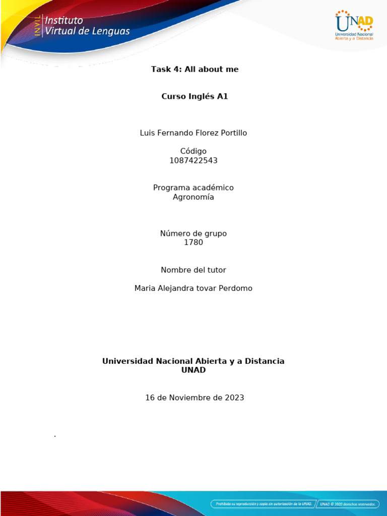 All About Me - Luis Fernando Florez Portiilo - 432 | PDF