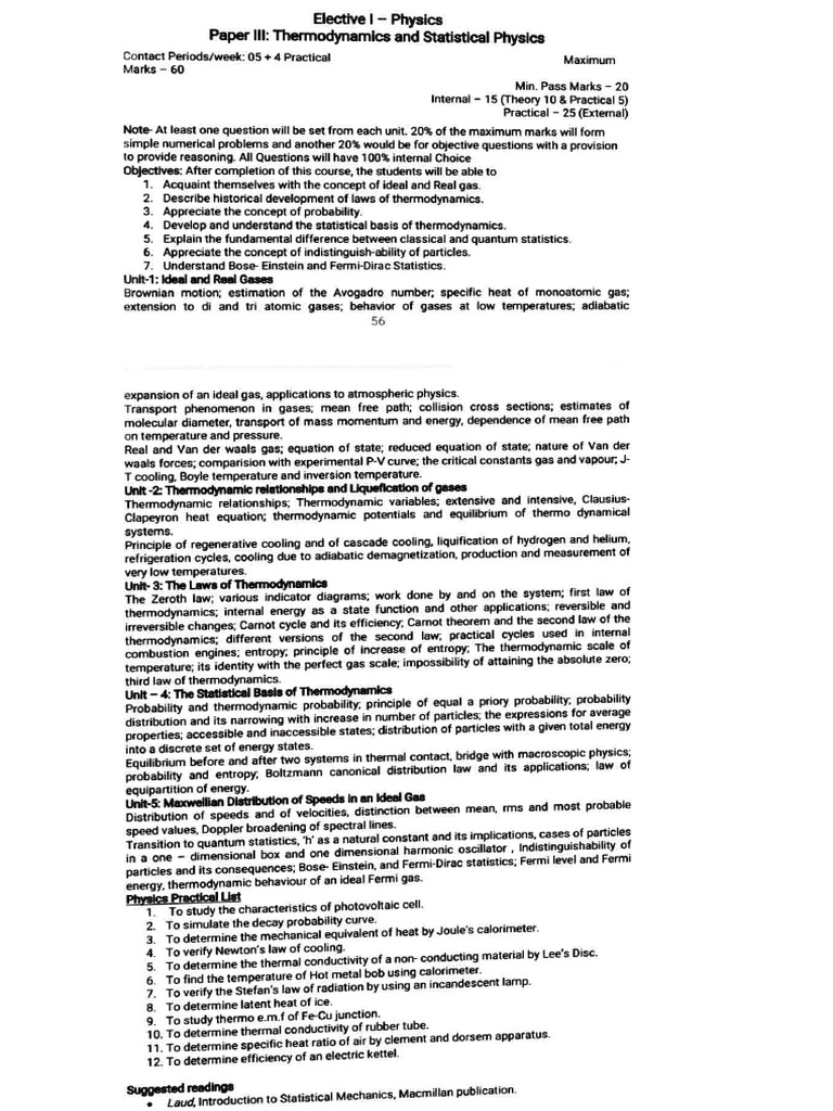 Thermodynamics & Statistical Physics Course | PDF | Gases | Temperature