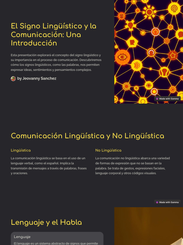El Signo Linguistico y La Comunicacion Una Introduccion | PDF