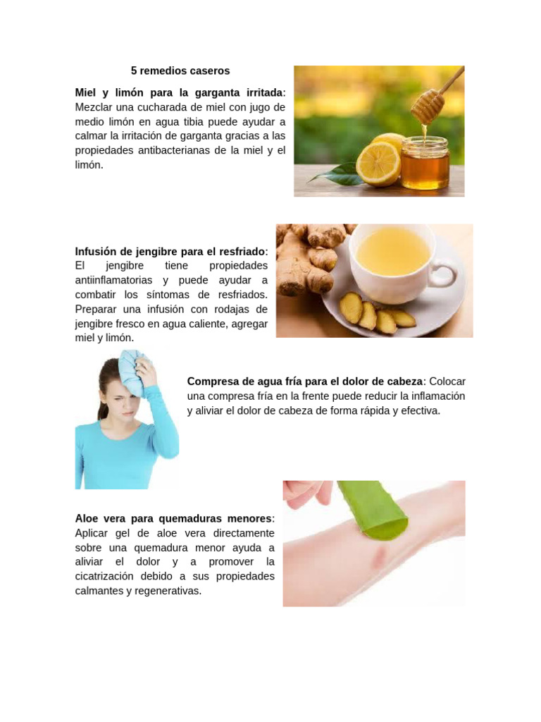 5 remedios caseros | PDF
