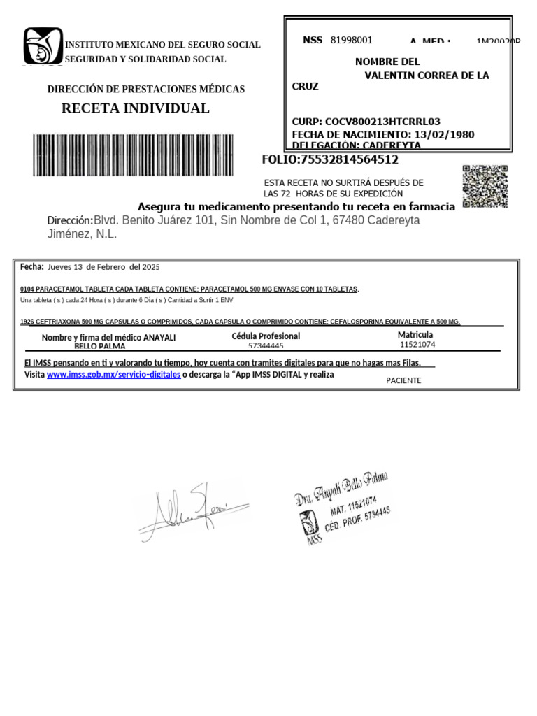 Receta de Valentin | PDF | Terapia | Química medicinal