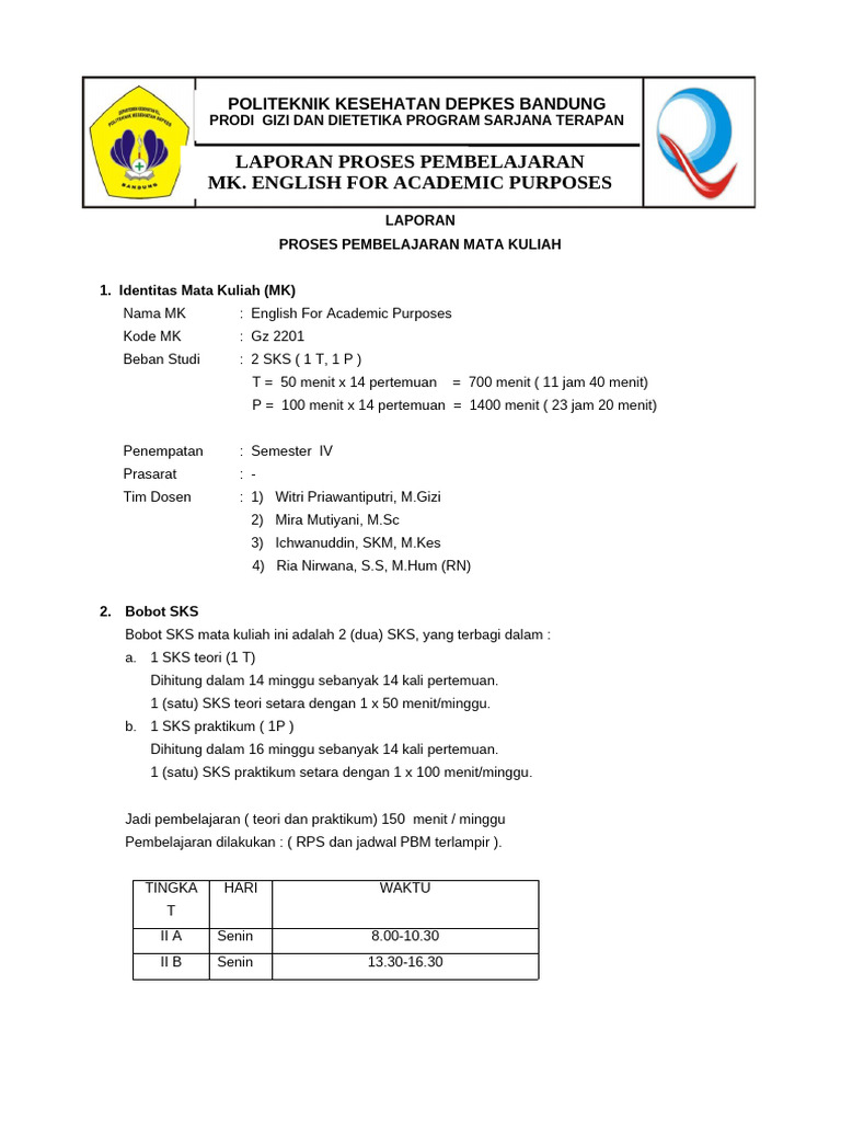 Laporan Mata Kuliah Eap | PDF
