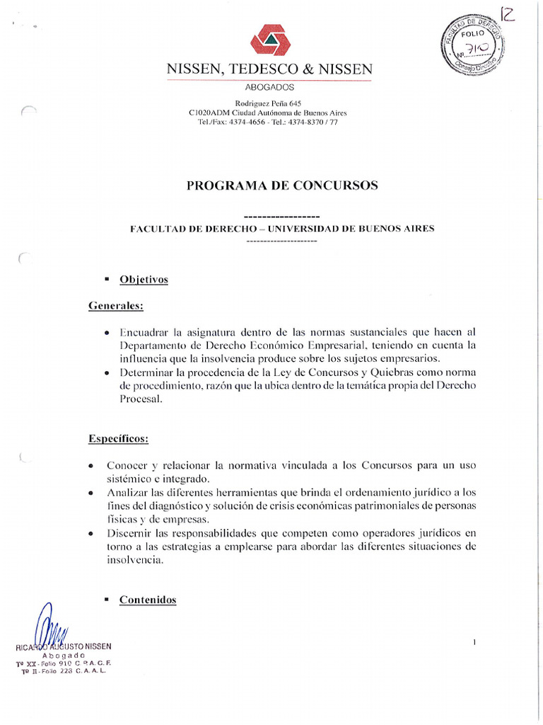 Nissen - Concursos | PDF