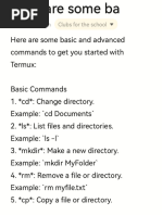 Termux Commands List PDF | PDF | Computer File | Filename