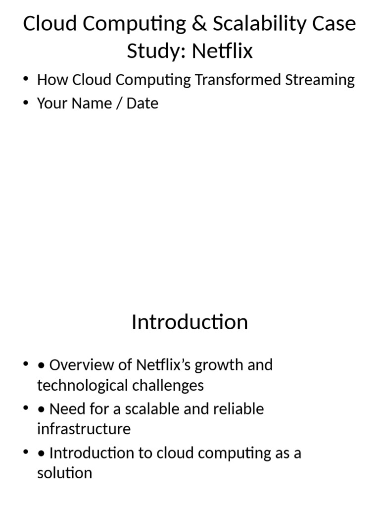Netflix's Cloud Computing Success Story | PDF