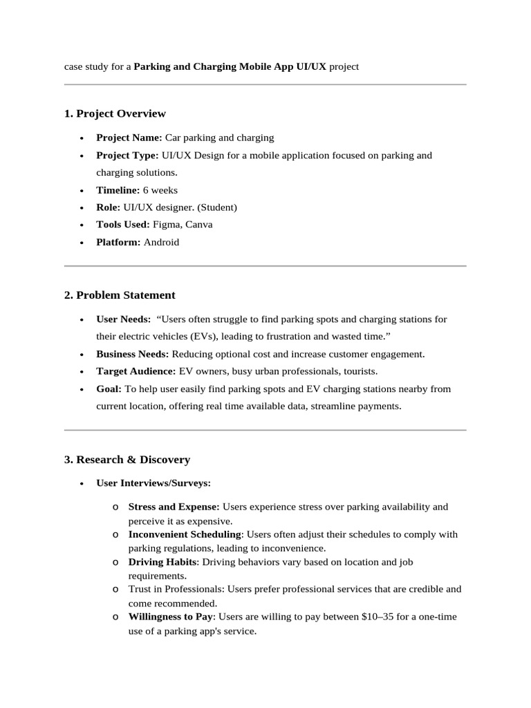 ParkEase: Streamlined Parking Solutions | PDF | Usability | Parking