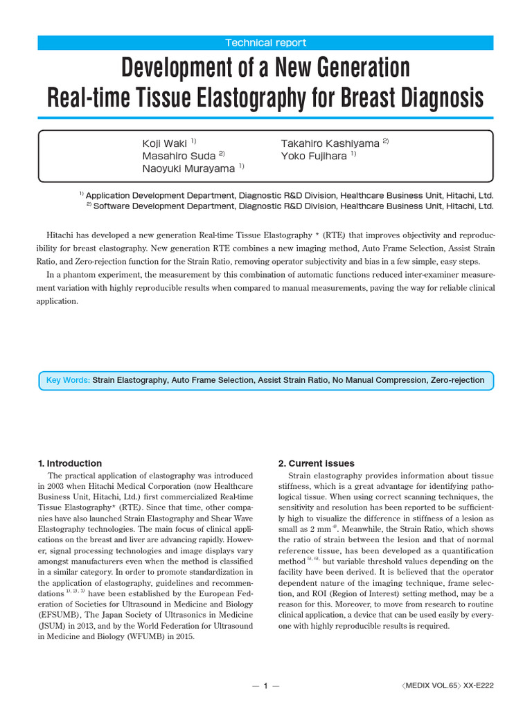 US MCD RTE MEDIX Technical Report New Generation RTE For Breast | PDF ...