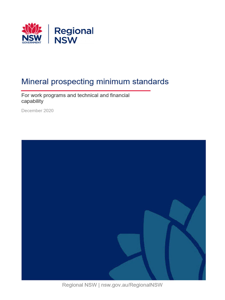 mineral-prospecting-minimum-standards | PDF | Mining