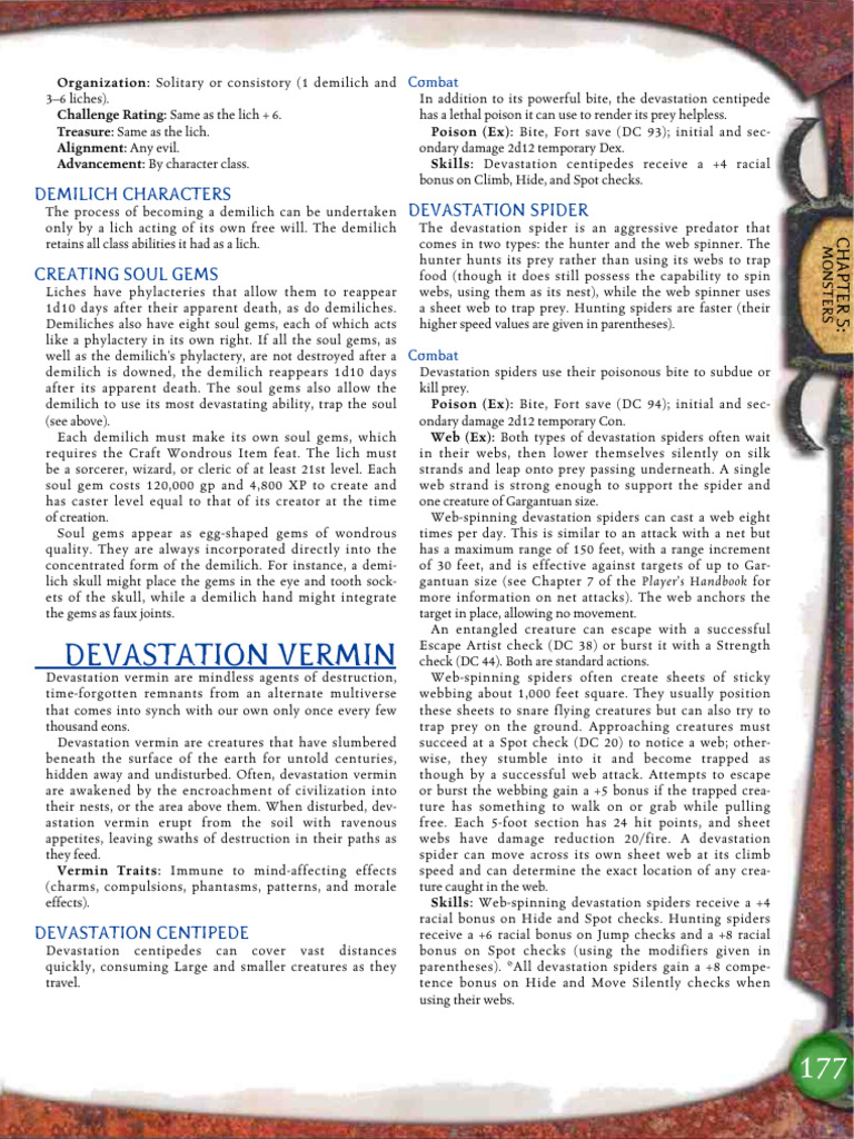 Devastation Vermin Overview | PDF | Dungeons & Dragons
