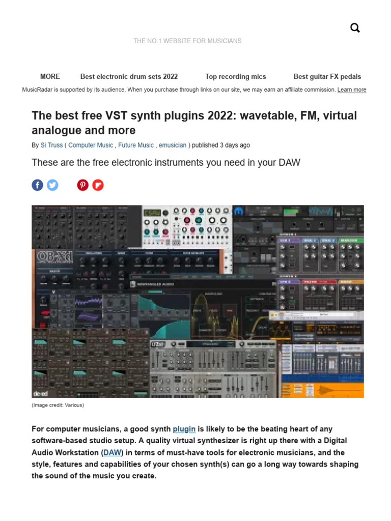 The Best Free VST Synth Plugins 2022 - Wavetable, FM, Virtual Analogue ...