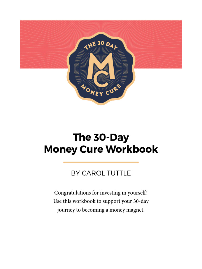 30 Day Money Cure Workbook Week 01 | PDF | Mind | Psychological Concepts
