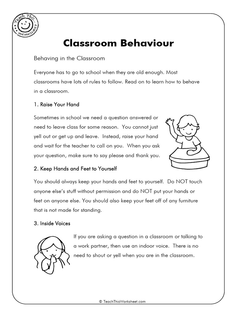 Classroom Behaviour 2pg | PDF