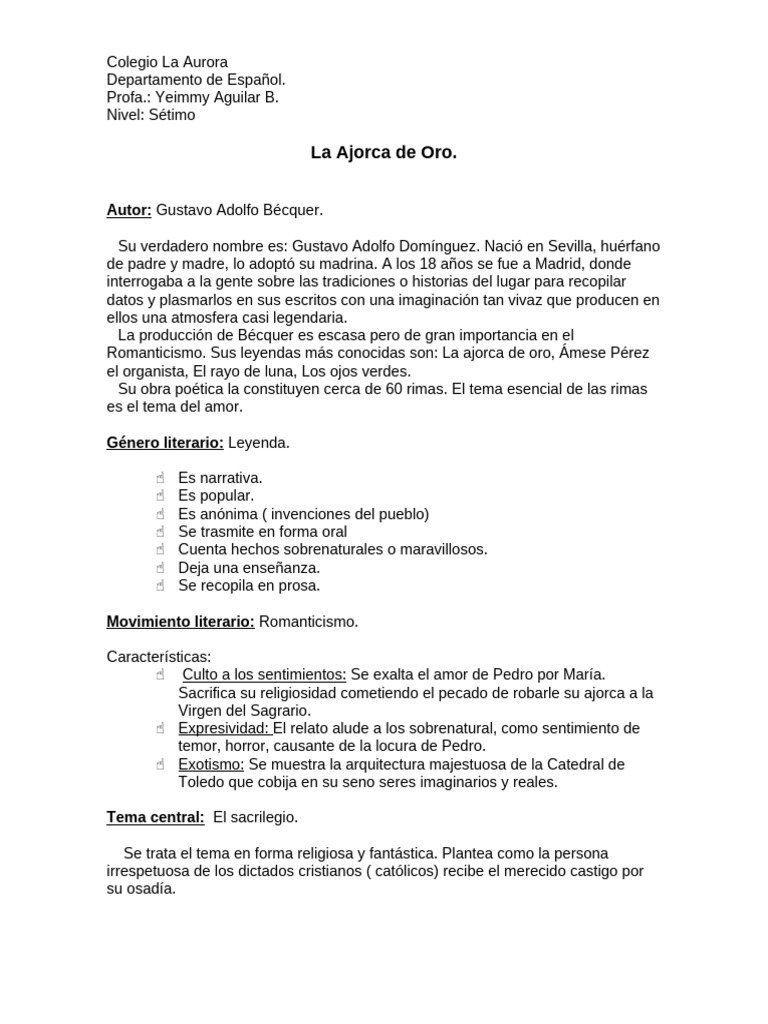 La Ajorca de Oro | PDF | Leyendas