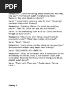 Table Reservation Script | PDF