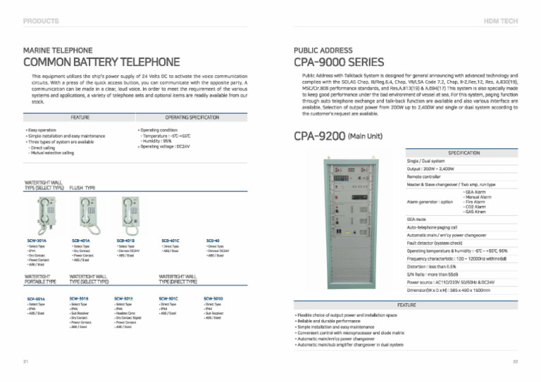 Marine Telephone COMMON BATTERY TELEPHONE | PDF
