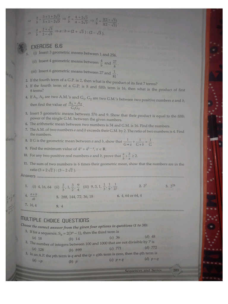 Secquence and Series Class 11 | PDF