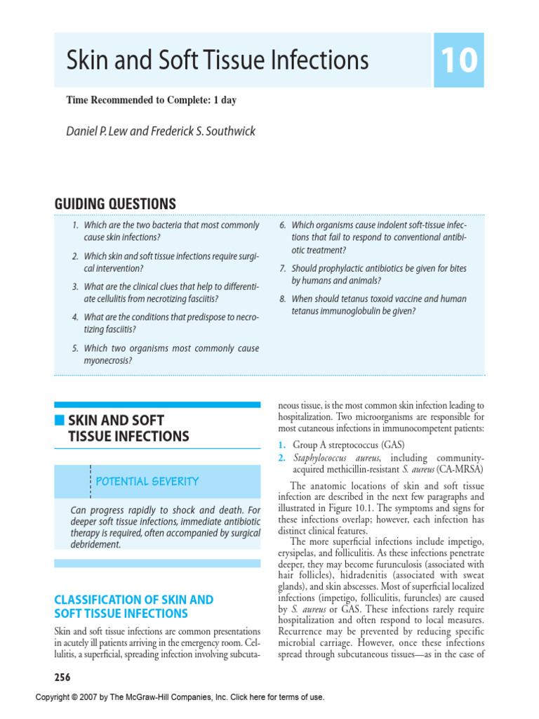 Skin and soft tissue infections | PDF | Methicillin Resistant Staphylococcus Aureus | Medical ...