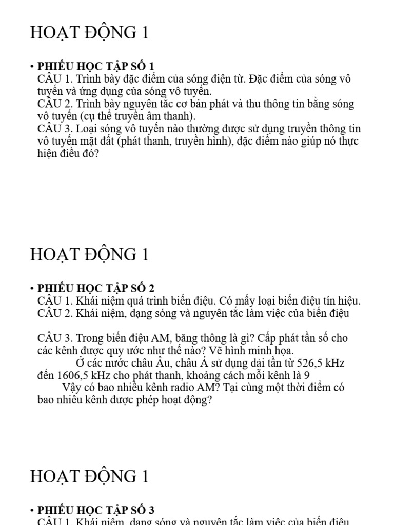 PHT - Chuyên Đề 2 - Bài 1 - Biến Điệu | PDF