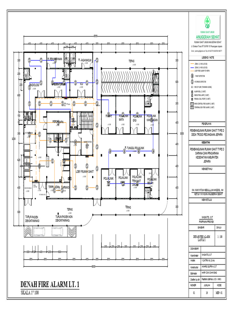 Denah Fire Alarm Rumah Sakit Jepara | PDF