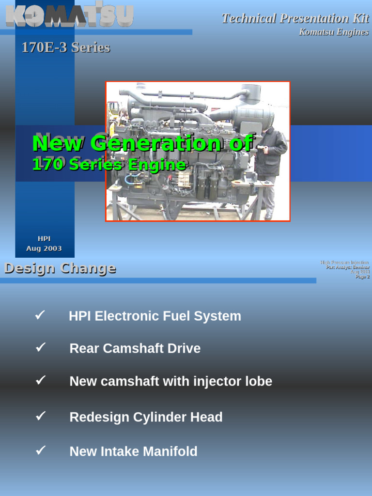 170E-3 Series HPI Engine Overview | PDF | Fuel Injection | Pump