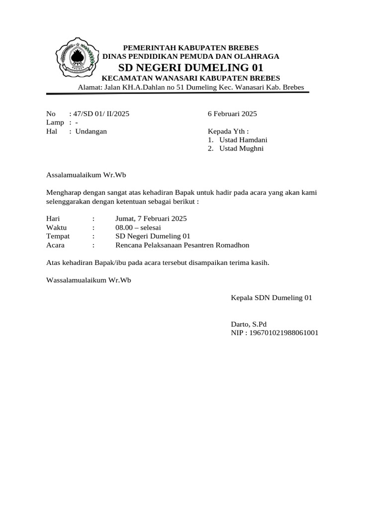 Surat Undangan | PDF