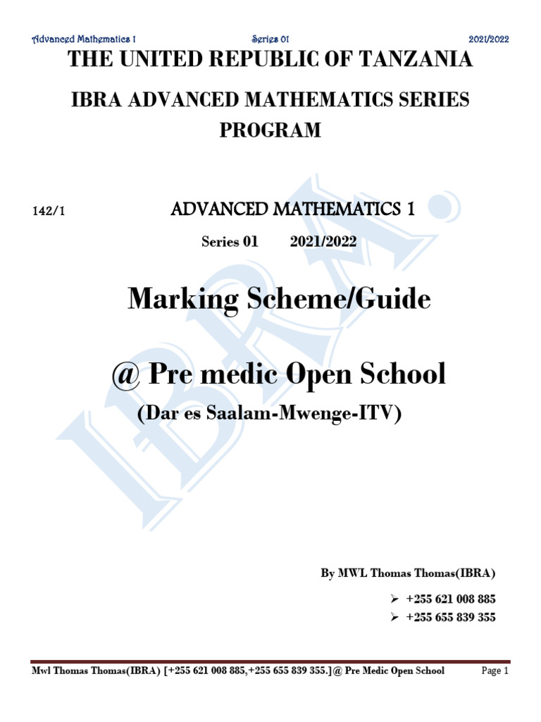 Adv Math 1-MS-01-2021-2022-IBRA | PDF | Asymptote | Mathematical Analysis