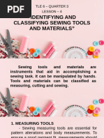 HE 6 Identifying and Classifying Sewing Tools and Materials | PDF ...