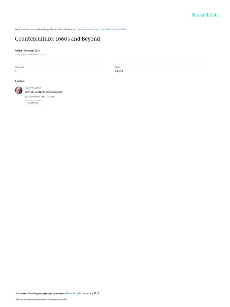 Counterculture 1960 Sandbeyond | PDF | Counterculture | Hippie