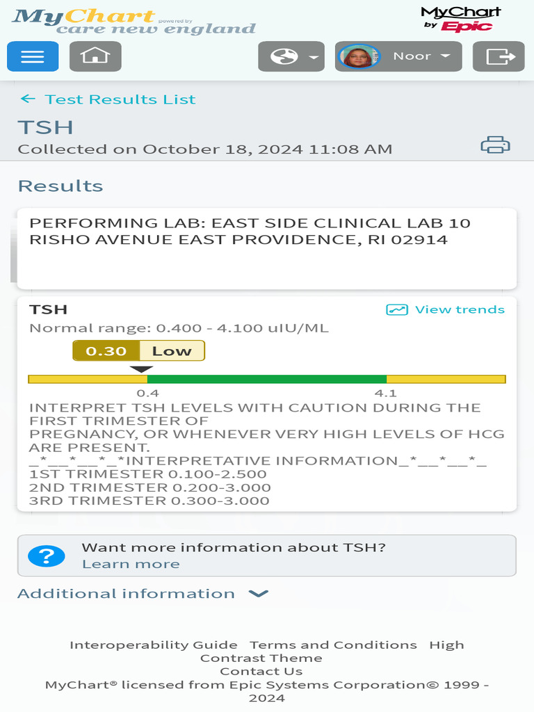 MyChart - Test Details 2 | PDF