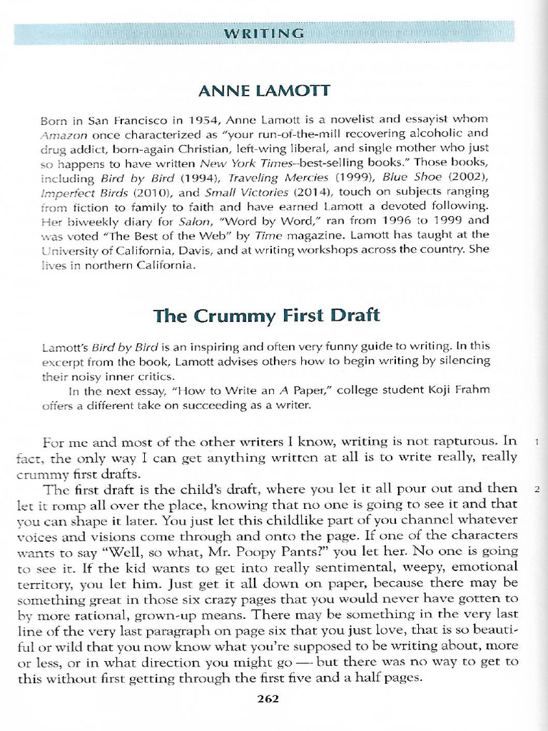 Crummy1stDrafts Lamott 1 | PDF