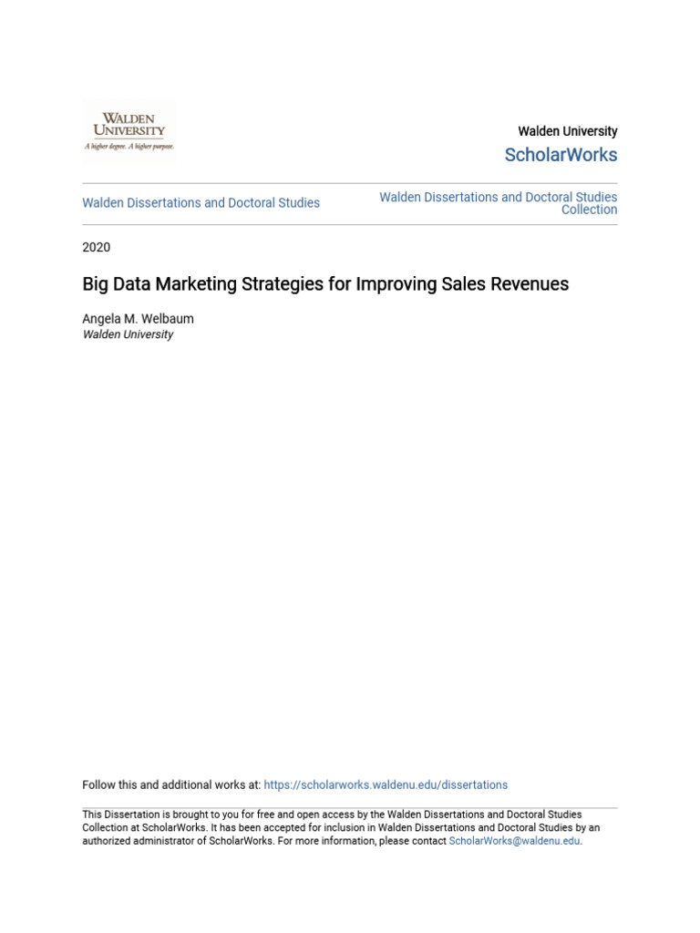 Big Data Marketing Strategies For Improving Sales Revenues | PDF ...