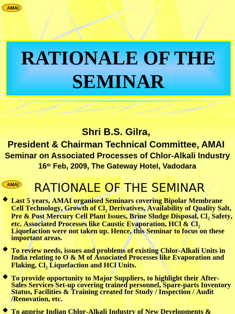 1) B.S. Gilra - Rationale of The Seminar | PDF | Chlorine ...