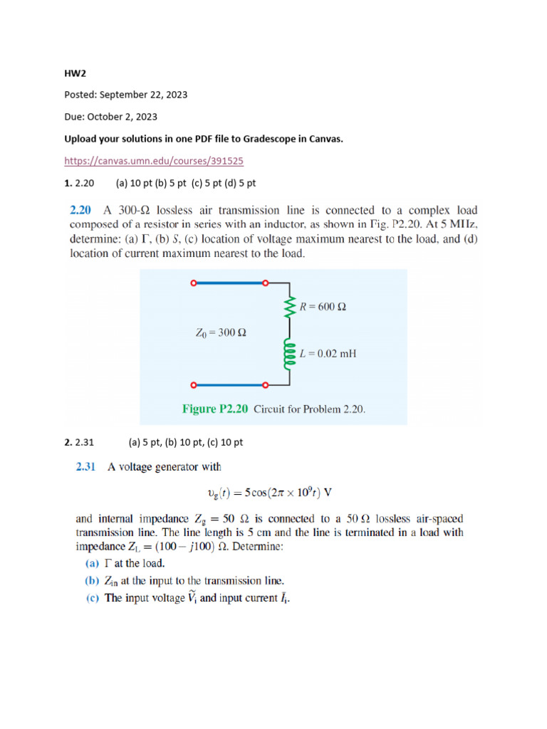 Homework Submission Instructions | PDF