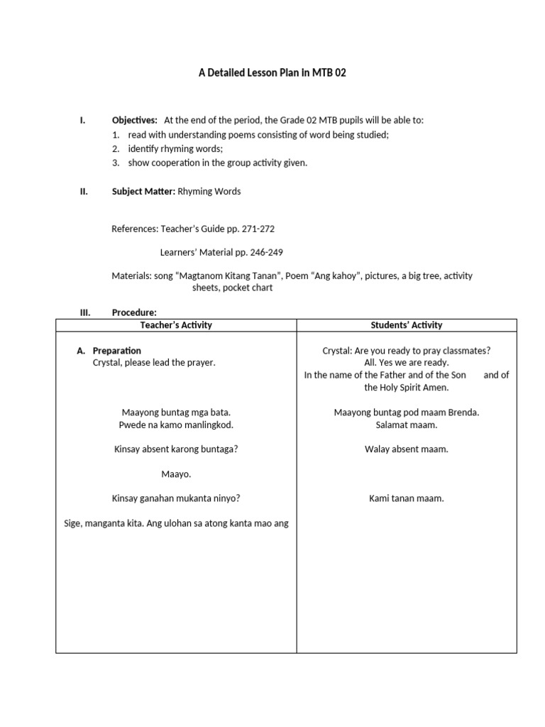 final-demo-lesson-plan | PDF