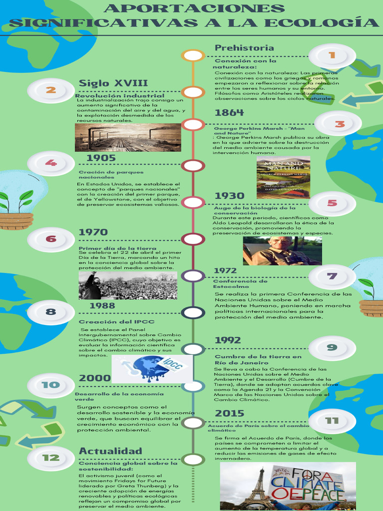 Infografía Línea de Tiempo Cronológica Profesional Multicolor PDF | PDF