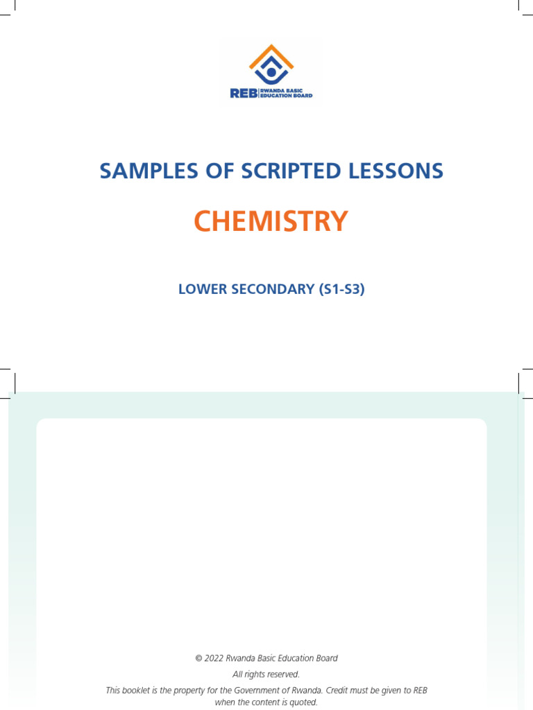 Chemistry Scripted Lessons | PDF | Learning | Teachers
