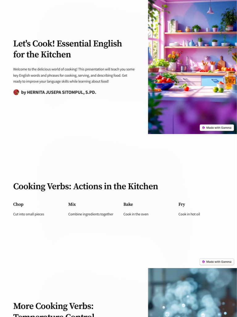 Lets Cook Essential English for the Kitchen | PDF