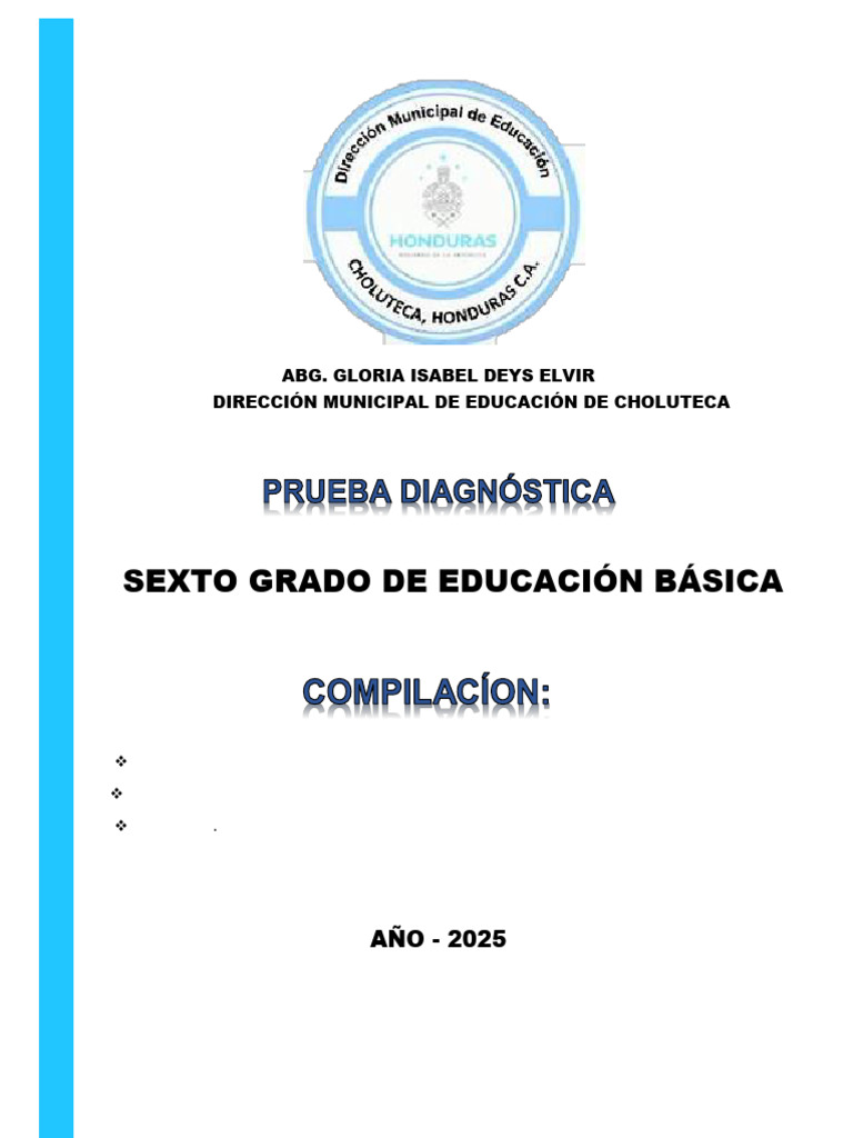 Informe de Prueba Diagnóstica 6to Grado | PDF