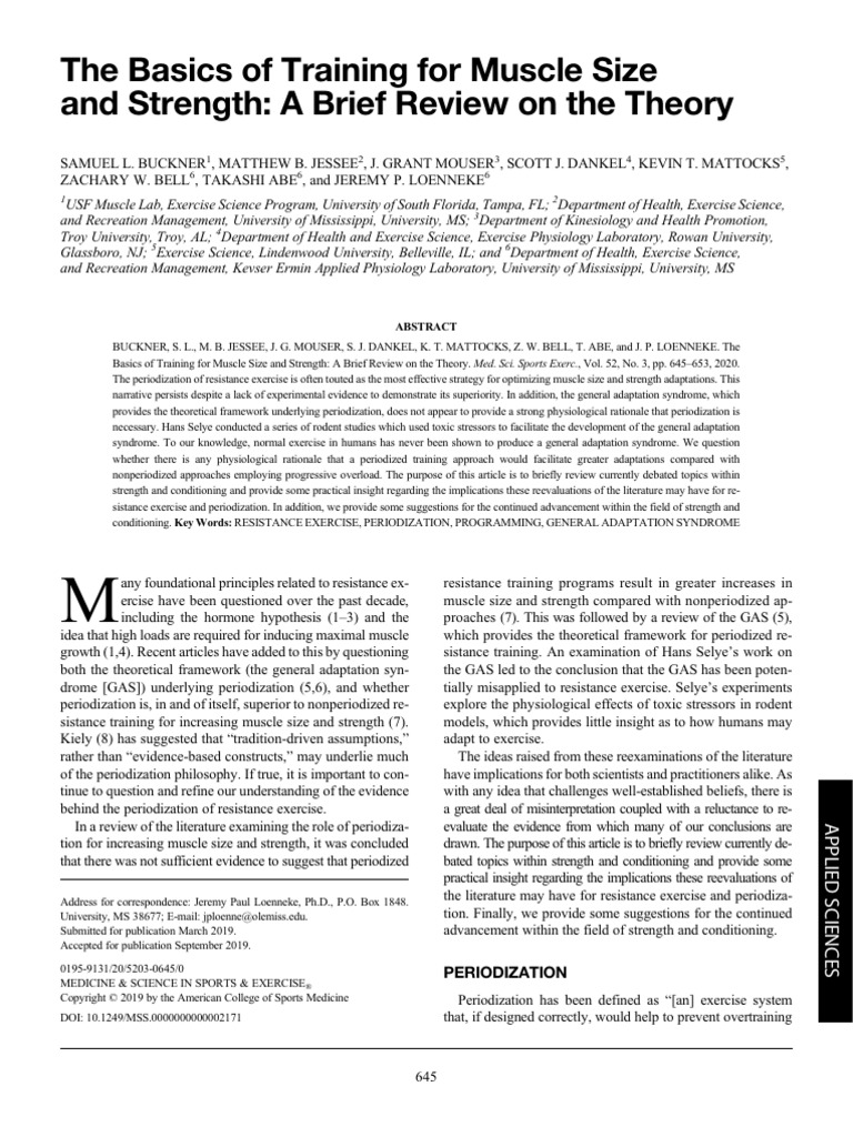 The Basics of Training For Muscle Size And.16 | PDF | Strength Training ...