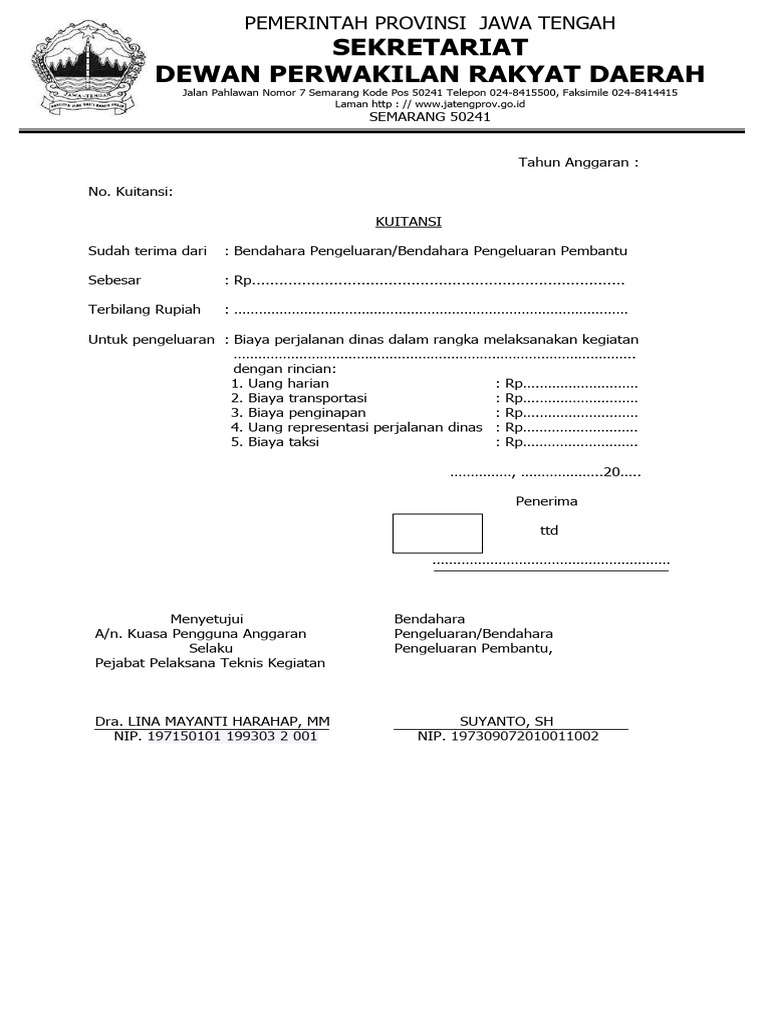 Kuitansi Sppd Perpres 53 | PDF