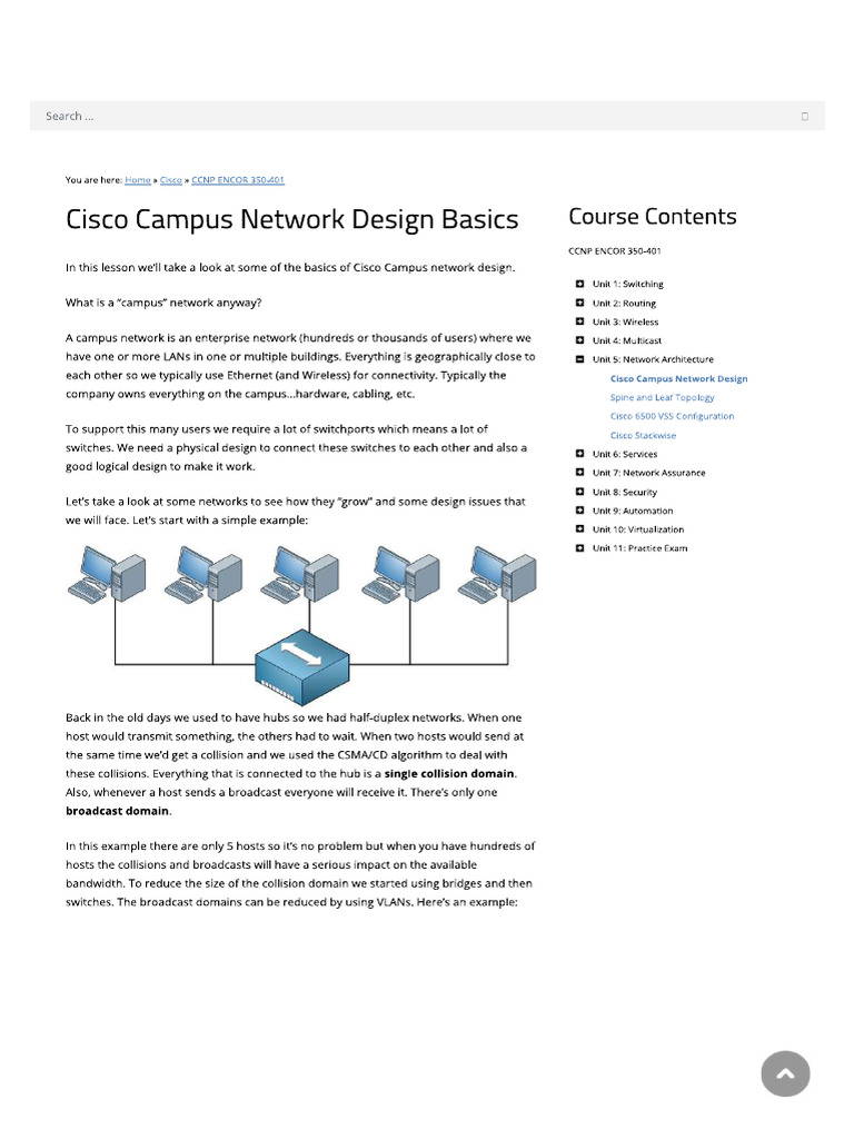 Cisco Campus Network Design Basics | PDF