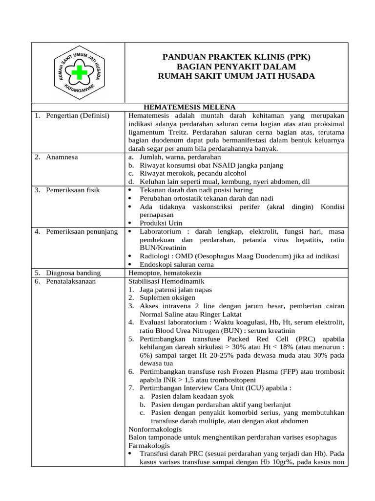 Hematemesis Melena | PDF