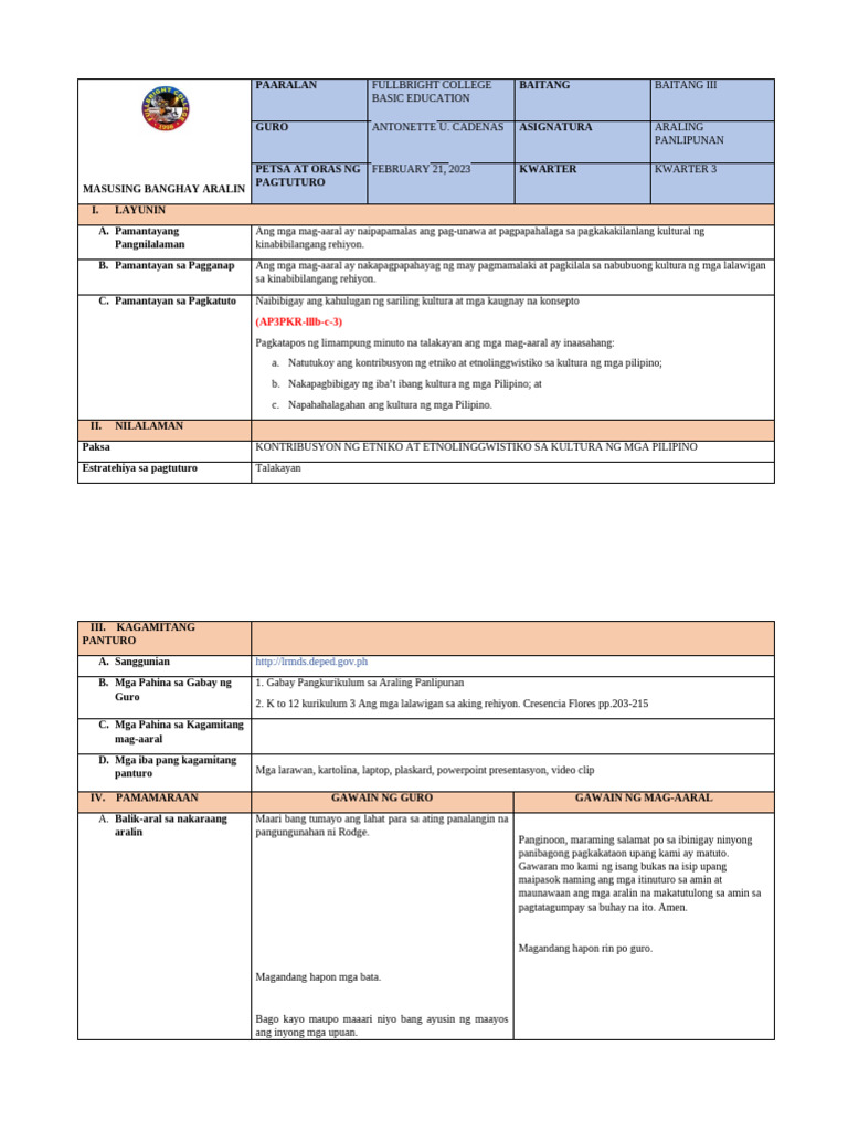 Antonette Final Demo Teaching | PDF