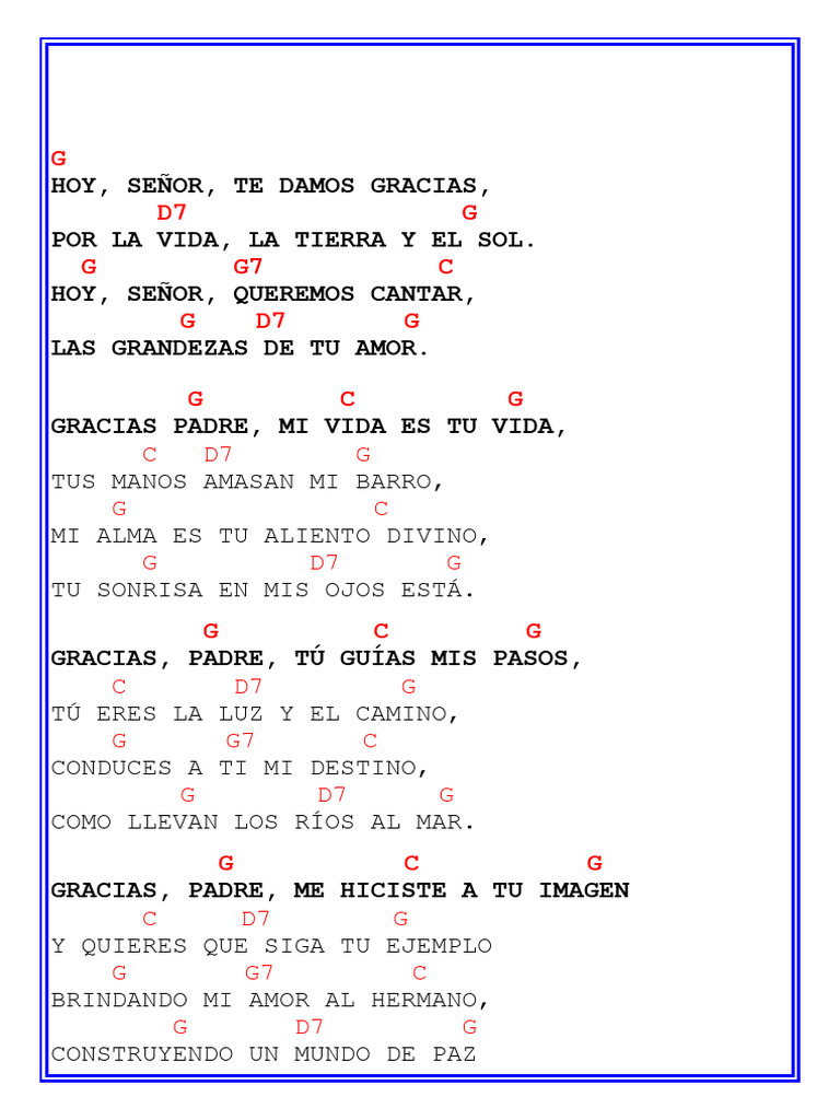 11 Salida Hoy Señor Te Damos Gracias | PDF