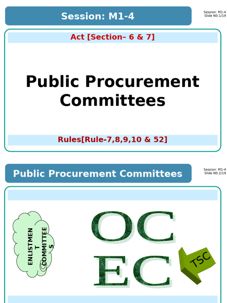 Public Procurement Committees | PDF | Justice | Crime & Violence