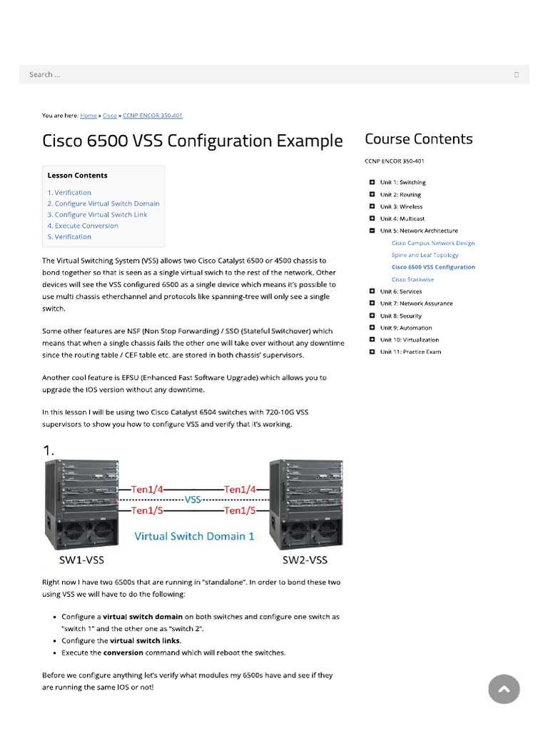 Cisco 6500 Vss Configuration Example Pdf